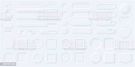 Neumorphism Style Ui Elements Buttons Progress Bars Sliders Panels Neumorphic User Interface
