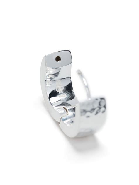 Dower And Hall Chunky Hinged Earring Silver Farfetch