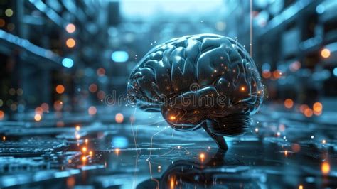 Digital Brain Concept With Neural Network Stock Illustration Illustration Of Communication