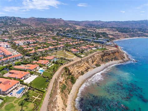 Aerial View Of Rancho Palos Verdes Coastline California Usa Stock