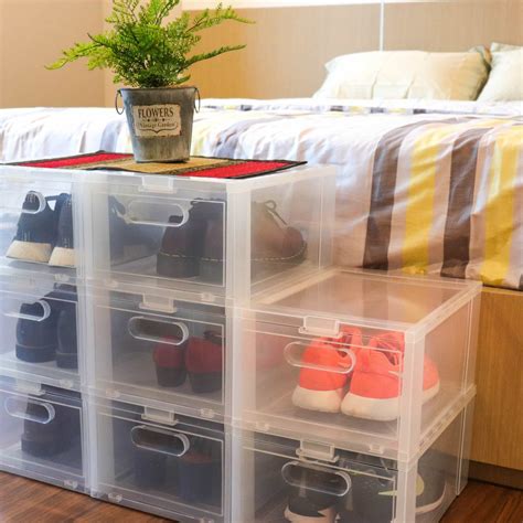 Super Lock กล่องรองเท้า พลาสติกแข็ง เปิดฝาหน้า รุ่น Super Box 5657 ถนอมความสุข ผ่านความสด