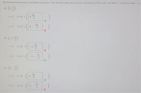 solved plot the point whose polar coordinates are given
