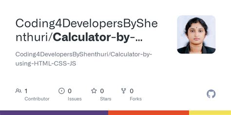 Github Coding4developersbyshenthuricalculator By Using Html Css Js Calculator By Using Html