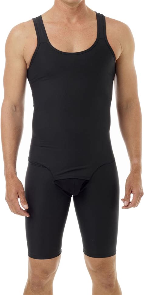 Underworks Mens Compression Bodysuit Shaper Girdle For Gynecomastia