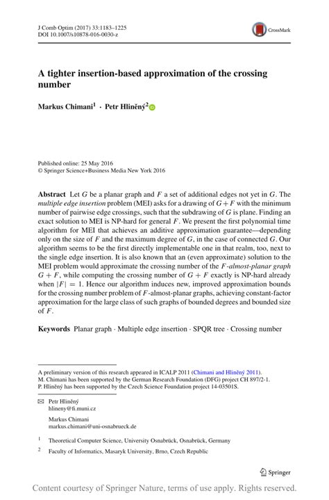 A Tighter Insertion Based Approximation Of The Crossing Number