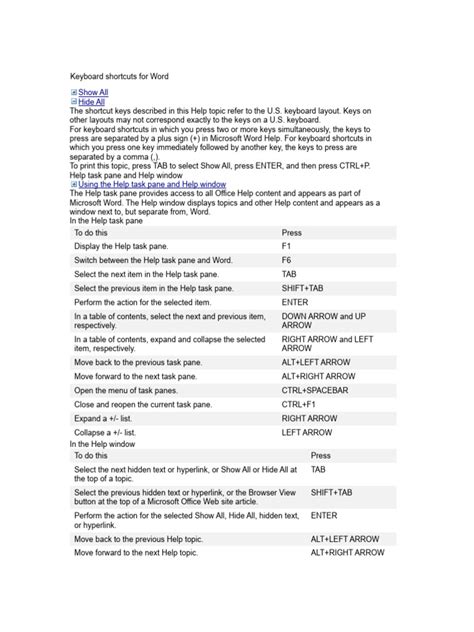 keyboard shortcuts for word pdf menu computing computer keyboard