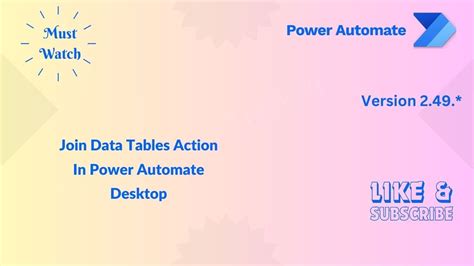 Join Data Tables Action In Power Automate Desktop Mspowerplatform