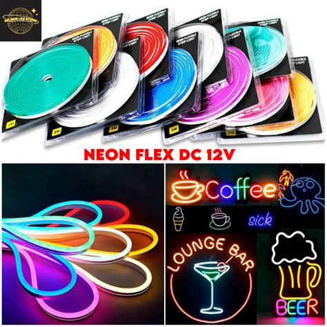 Jual LAMPU NEON FLEX 12V 7 WARNA NEON FLEX LAMPU NEON FLEX PAKET 5M Shopee Indonesia