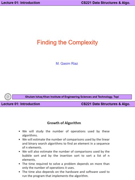 Ds Lect 02 Complexity Of Algo Pdf Time Complexity Asymptote