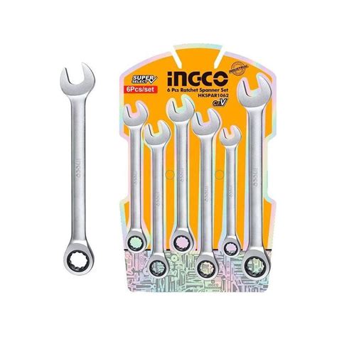 Ingco Hkspar1062 Rachet Spanner 6pcs Set Khm Megatools Corp