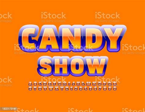 벡터 밝은 전단지 사탕 쇼 알파벳 문자와 숫자의 창조적 인 세트 공연에 대한 스톡 벡터 아트 및 기타 이미지 공연 공휴일