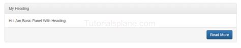 bootstrap panels example syntax online tutorials