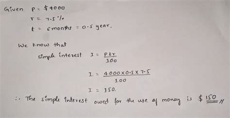 [solved] math 23 the principal p is borrowed at a simple interest rate r course hero