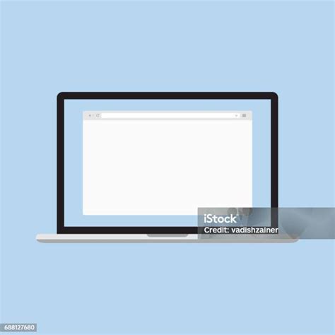 벡터 노트북와 인터넷 브라우저 창입니다 디자인에 대 한 템플릿입니다 평면 벡터 일러스트 Eps 10 창틀에 대한 스톡 벡터 아트 및 기타 이미지 Istock