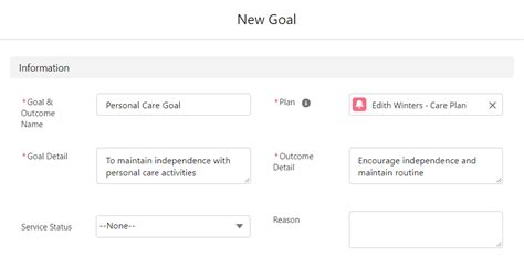 Add Goals And Outcomes During Hcp Onboarding Lumary