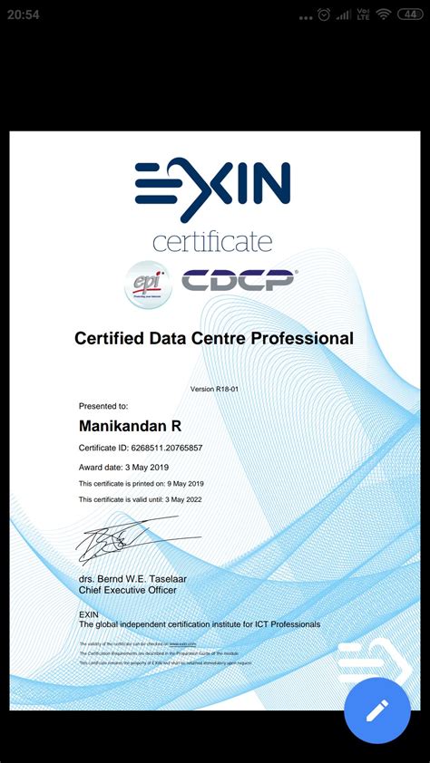 Certified Data Centre Professional Cdcp Manikandan R Cdcp Pmp 18 Comments