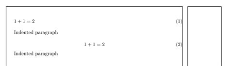 math mode indentation of left aligned equations flalign without