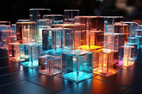 Premium Vector Scifi Technology Background Abstract Cubic Pattern 3d Solid Geometry Geometric