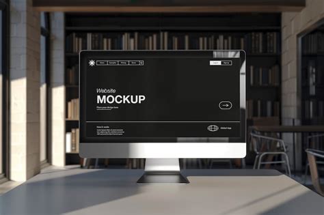 Library Device Screen Mockup Premium Ai Generated Psd