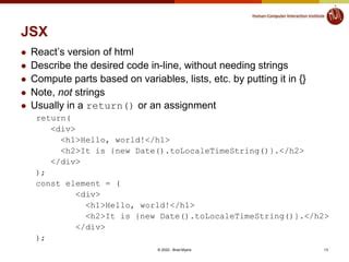 React For JavaScipt Introduction And Functions PPT
