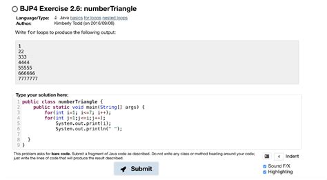 Solved Objp4 Exercise 26 Number Triangle Languagetype
