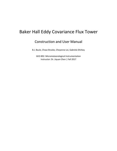 Pdf Baker Hall Eddy Covariance Flux Tower Dokumen Tips