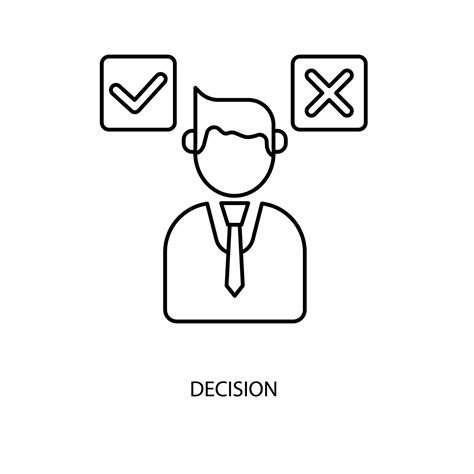 Decision Concept Line Icon Simple Element Illustration Decision
