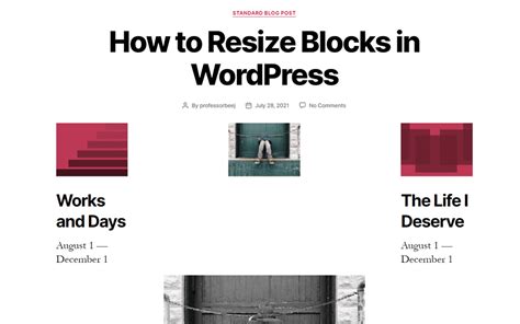 How To Resize Blocks In WordPress