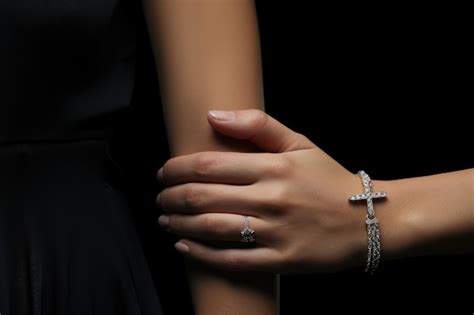 Premium AI Image Sexy Girl Christian Cross On A Chain On The Body