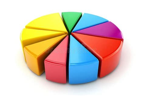 Colorful Pie Chart For Data Visualization And Presentation A Vibrant Pie Chart Divided Into