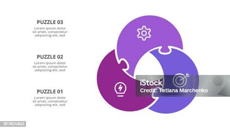 퍼즐 인포그래픽 3가지 요소 프리젠테이션 벡터 일러스트레이션 웹용 템플릿입니다 0명에 대한 스톡 벡터 아트 및 기타 이미지 0명 그래프 금융 Istock