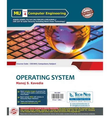 Operating System Second Year Sem Iv Computer Engg Techneo Publication With Mcqs Manoj Kavedia