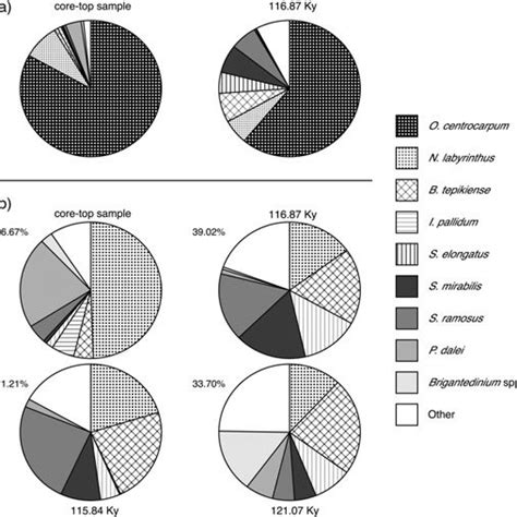 A Assemblage Composition In The Core Top Sample And In A Sample From