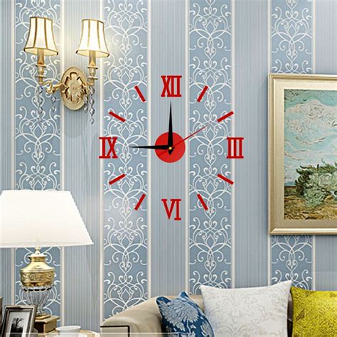 Настінний годинник з дзеркальним 3d ефектом Switch незвичайні настінні годинник стікери