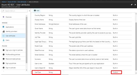 azure b2c single app with multiple login for different user types