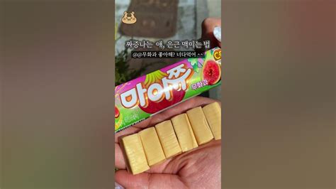 새학기 짜증나는 친구에게 선물하기 딱 좋음 마이쮸 마이쮸무화과 마이쮸무화과맛 편의점 간식 Youtube