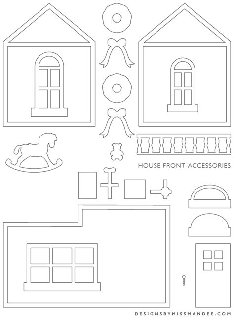 Diy Paper House Mockup Print Paper House Templates