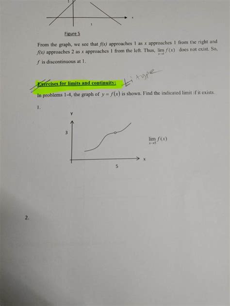 Solved From The Graph We See That F X Approaches 1 As X