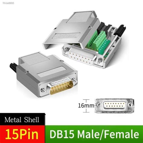 ♣ 1pc Industrial Grade Db15 Solderless Plug Connector 15 Pin Male Female Terminal Adapter Board
