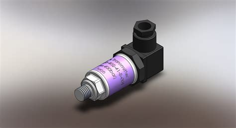 压力传感器 Solidworks 2012 模型图纸下载 懒石网