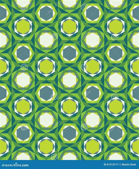 Vector Modern Seamless Colorful Geometry Pattern Triangle Polygon Color Green Abstract Stock
