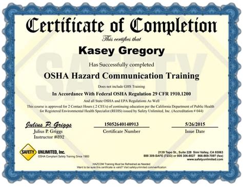 Kaseys Hazcom Certificate Ppt