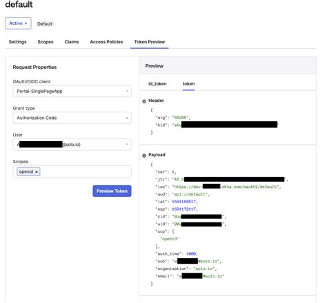 okta access token example documentation