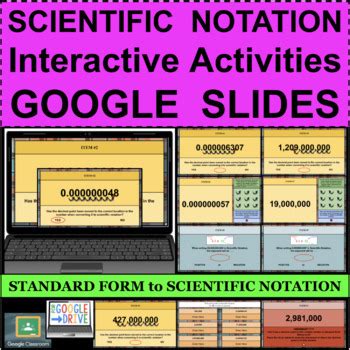 SCIENTIFIC NOTATION Standard GOOGLE SLIDES Online Resource Distance Learning