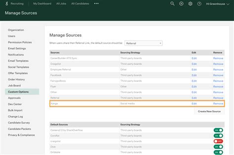 Add Custom Source Greenhouse Support