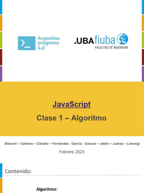 Js Clase01 4 Algoritmos Pdf Algoritmos Matemáticas