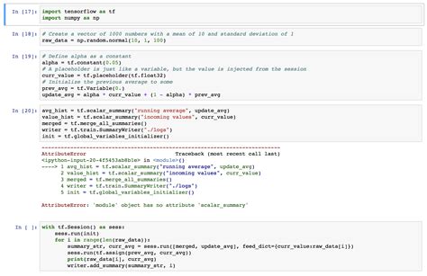 Tensorflow Module Object Has No Attribute Scalarsummary Stack Overflow