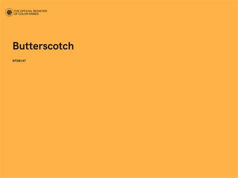 Butterscotch Color Fdb147 The Official Register Of Color Names