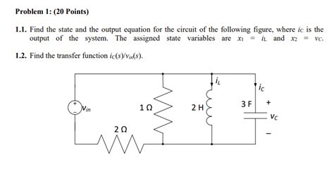 Solved 1 1 Find The State And The Output Equation For The Chegg Com