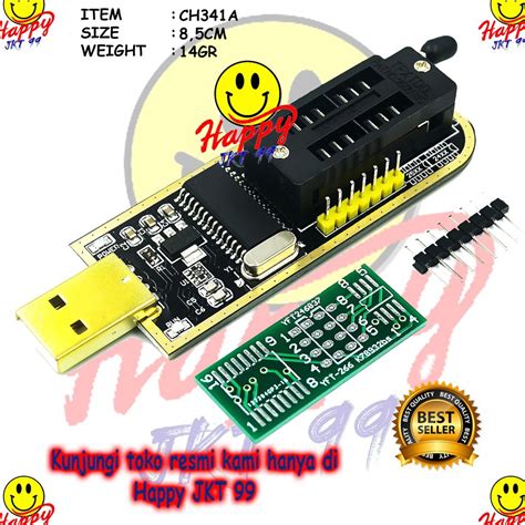 Jual HAPPY JKT 99 ORIGINAL CH341A CH341 CH 341 24 25 SERIES EEPROM FLASH BIOS USB PROGRAMER Y